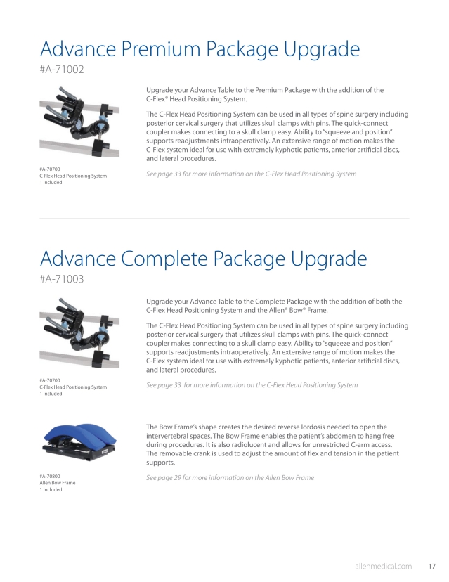 Hillrom, a Baxter Company, Catalogs, Allen Medical Spine Table | ARCAT