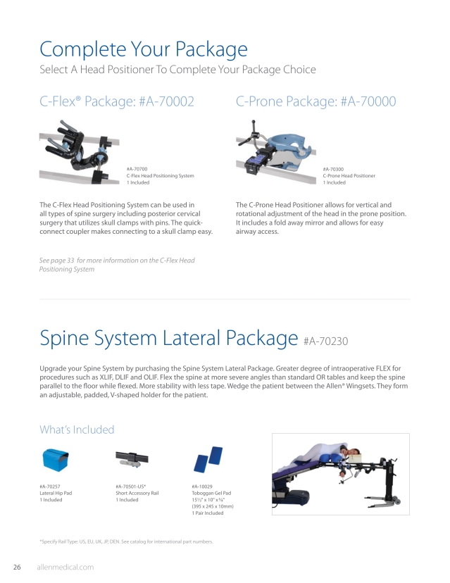 Hillrom, a Baxter Company, Catalogs, Allen Medical Spine Table | ARCAT