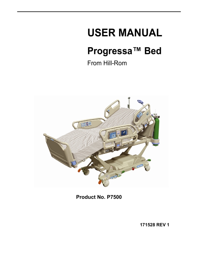 Hillrom, a Baxter Company, Catalogs, Progressa Bed User Manual | ARCAT