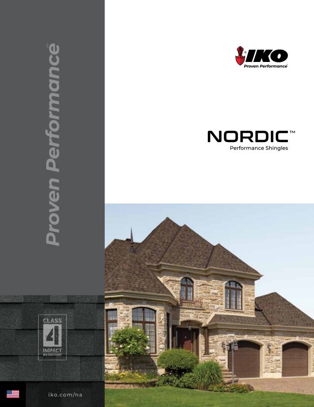 IKO Roofing - Residential, Catalogs, IKO Nordic™ | Brochure | ARCAT