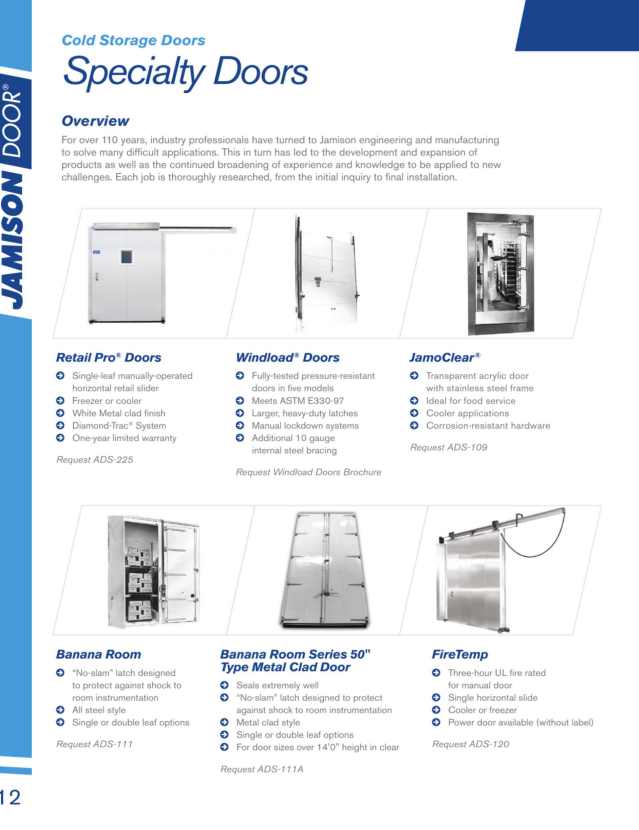 Jamison Door Co., Catalogs, Full Product Catalog | ARCAT