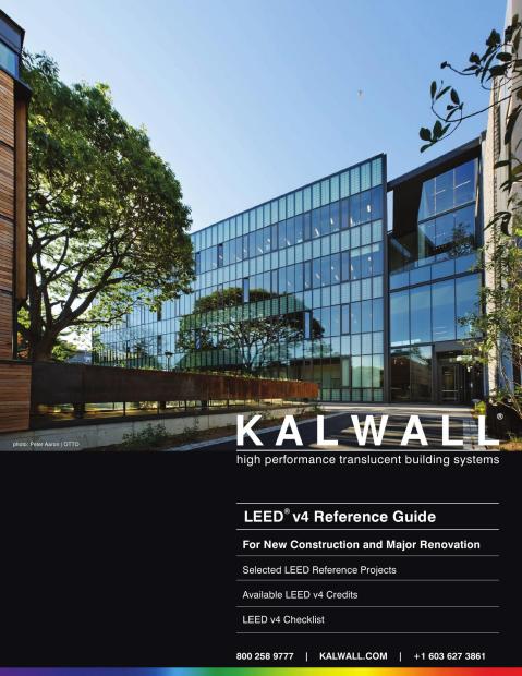 Kalwall Corporation, Catalogs, LEED v4 Reference Guide | ARCAT