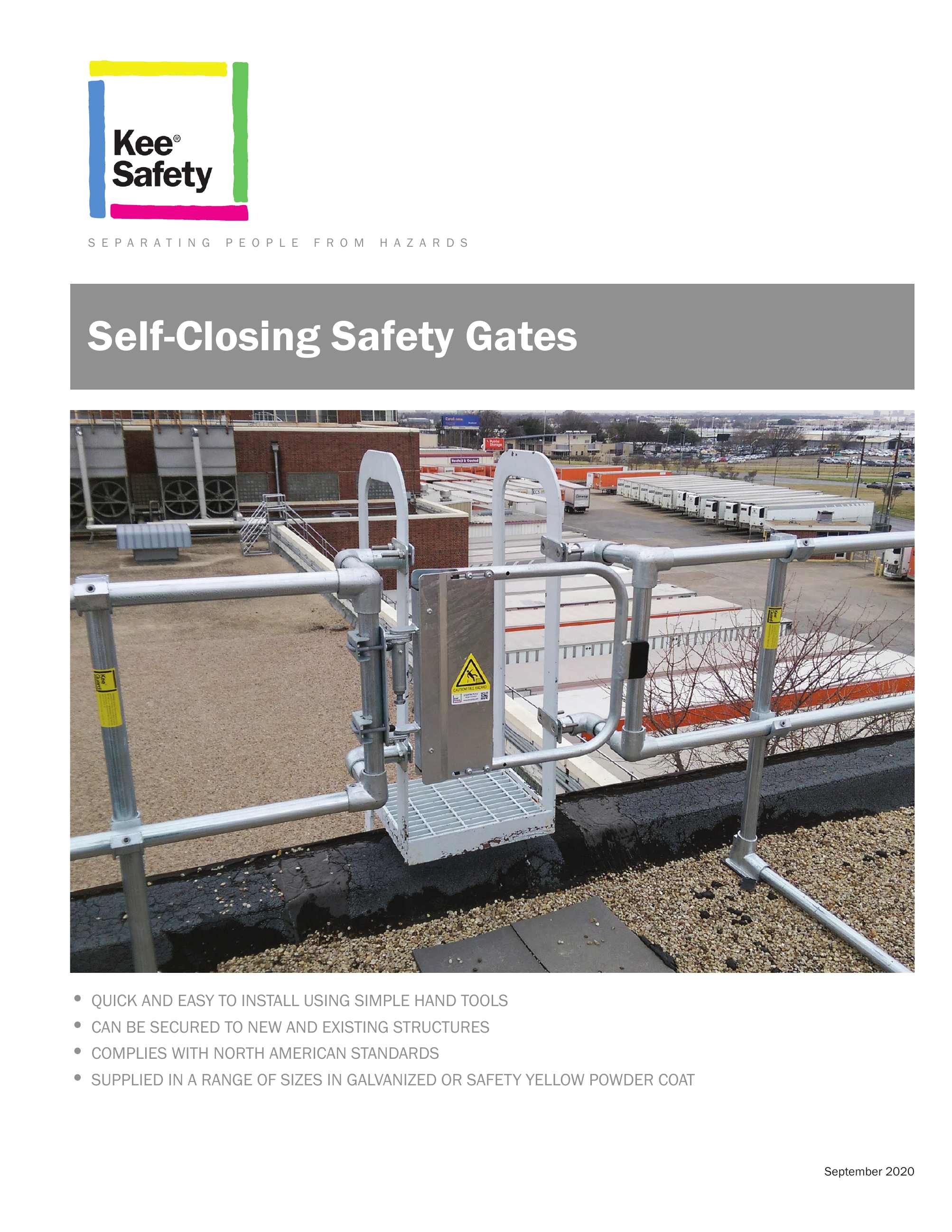 Kee Safety, Inc., Catalogs, Self Closing Safety Gates | ARCAT