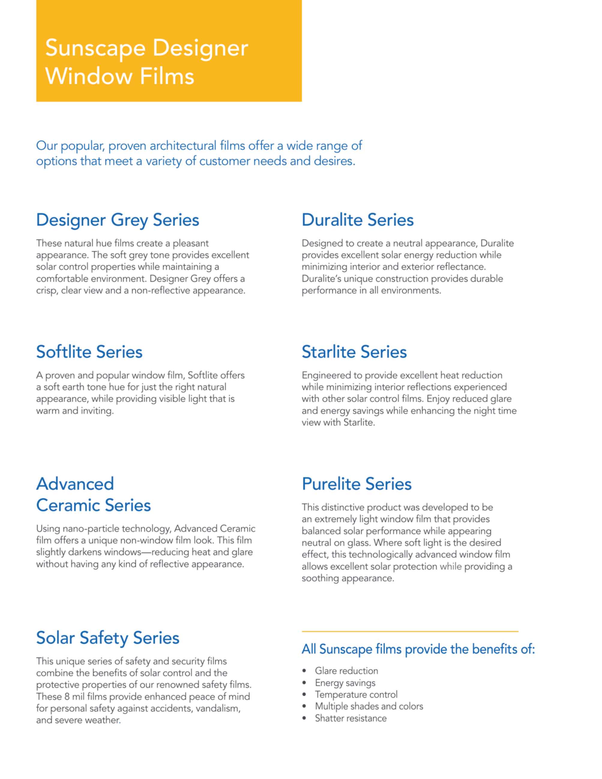 Madico®, Inc., Catalogs, Sunscape Commerical Design Brochure | ARCAT