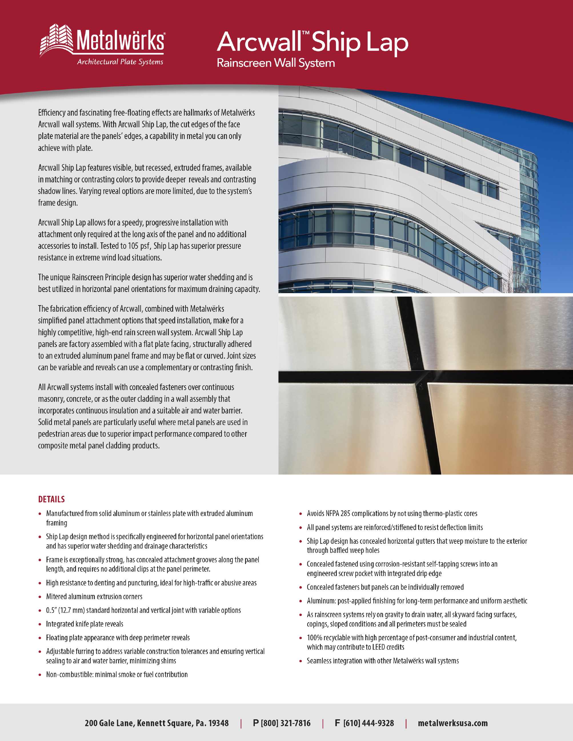 Metalwërks, Catalogs, Arcwall Ship Lap | ARCAT