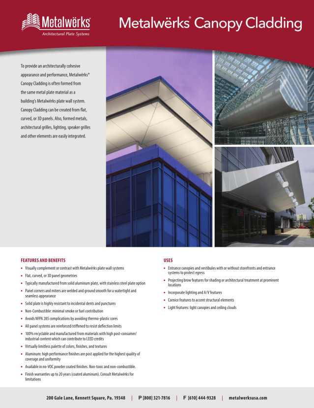 Metalwërks, Catalogs, Canopy Cladding | ARCAT