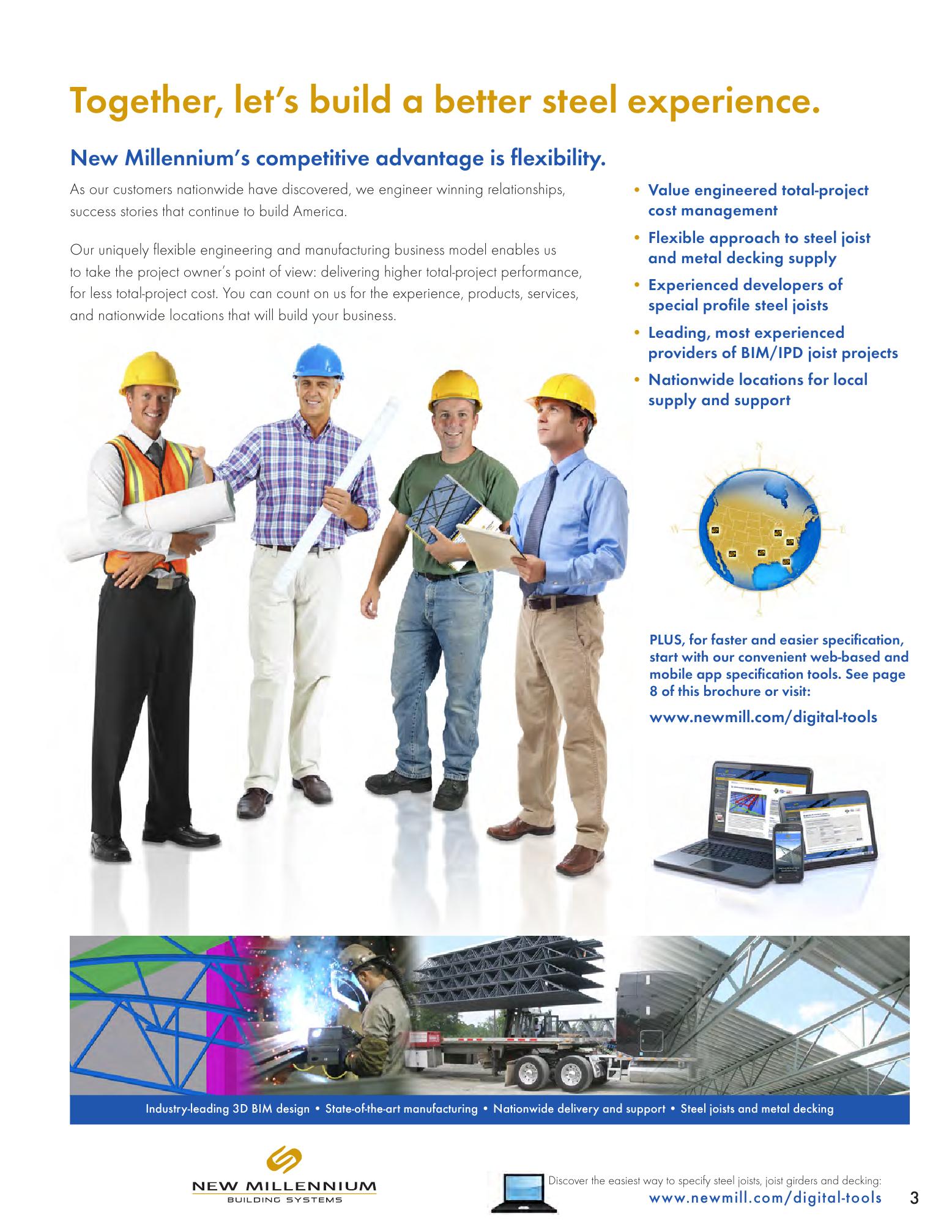 New Millennium Building Systems, Catalogs, Structural Steel Products and Services | ARCAT