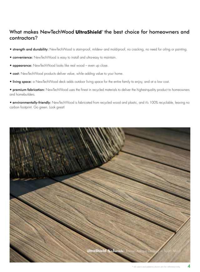 NewTechWood America Inc., Catalogs, UltraShield Product Catalog | ARCAT
