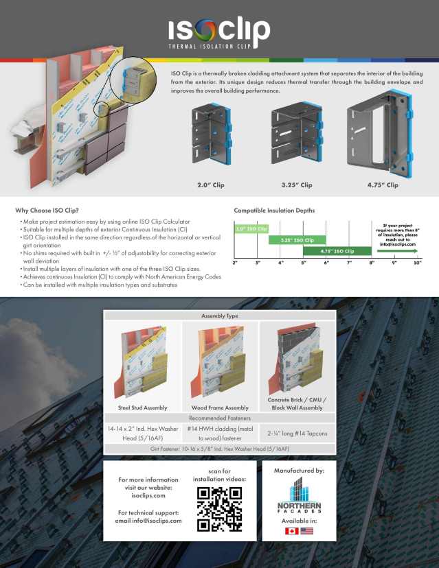 Northern Facades - ISOclip, Catalogs, ISO Clip Brochure | ARCAT
