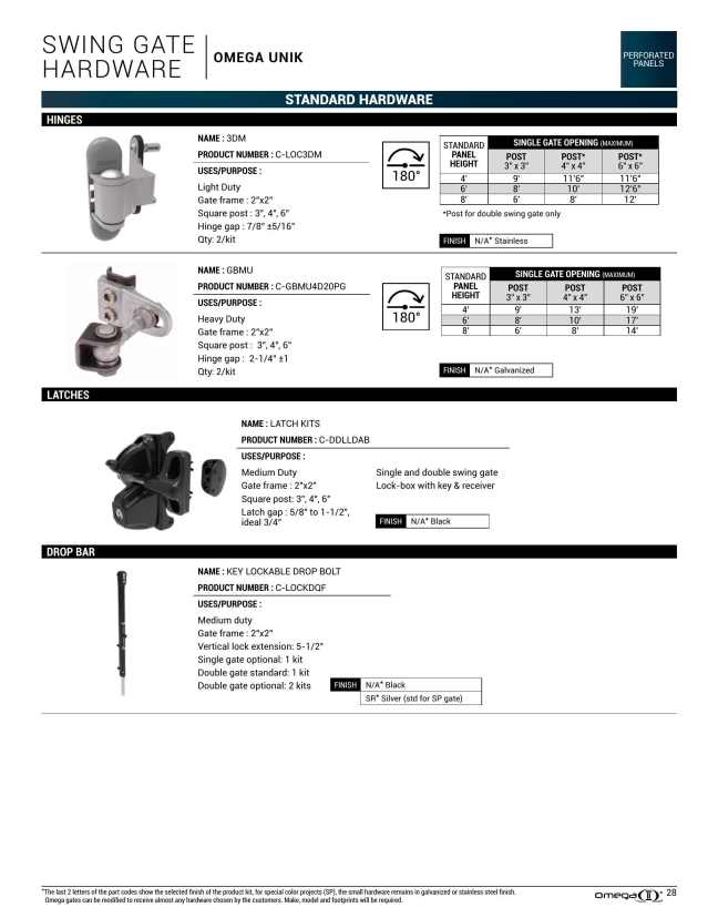 Omega II Fence Systems, Catalogs, Gate Hardware Guide | ARCAT