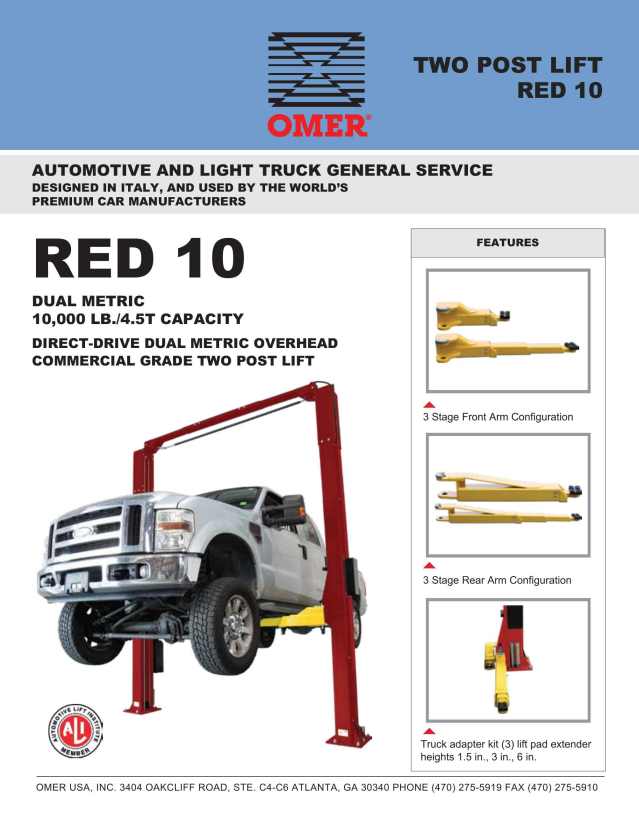 Ippo Double Scissor Lift From Omer Usa Inc Vehicle Four-Post Service ...