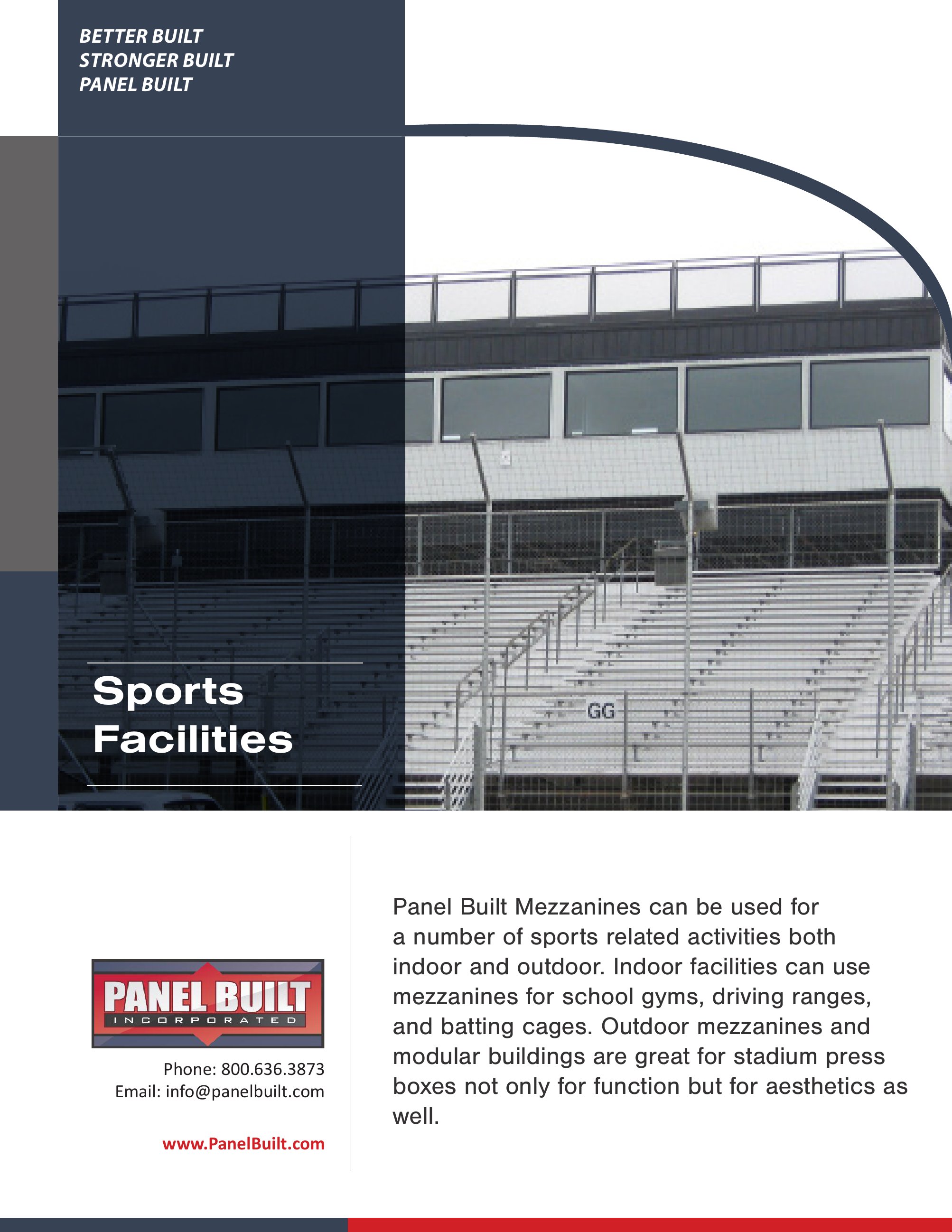Panel Built Inc., Catalogs, Sports Facilities | ARCAT