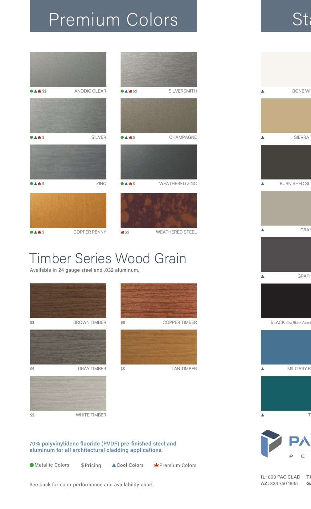 Petersen Aluminum Corp., Catalogs, PAC CLAD Color Guide | ARCAT
