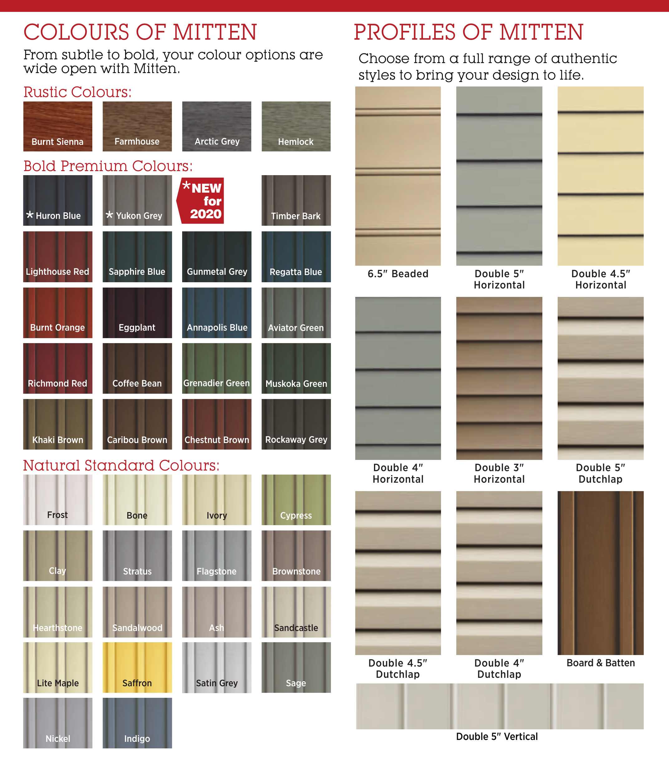 MITTEN Building Products, Catalogs, Siding Collection - Style Guide | ARCAT