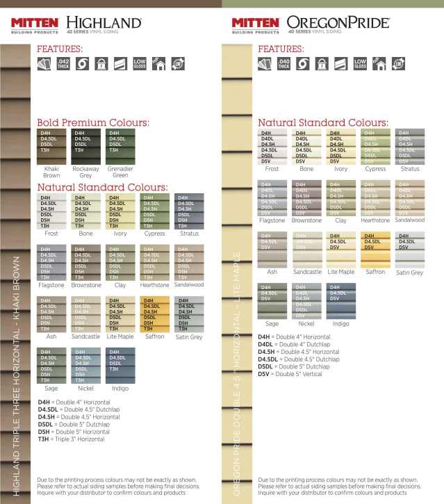 MITTEN Building Products, Catalogs, Siding Collection - Style Guide | ARCAT