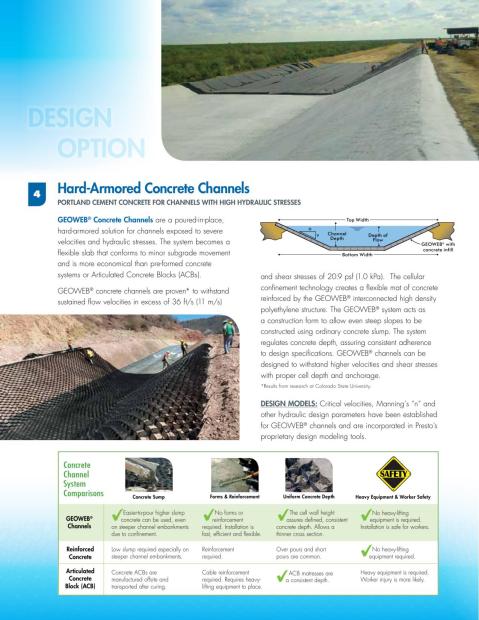 Presto Geosystems, Catalogs, Geoweb Channel Protection | ARCAT