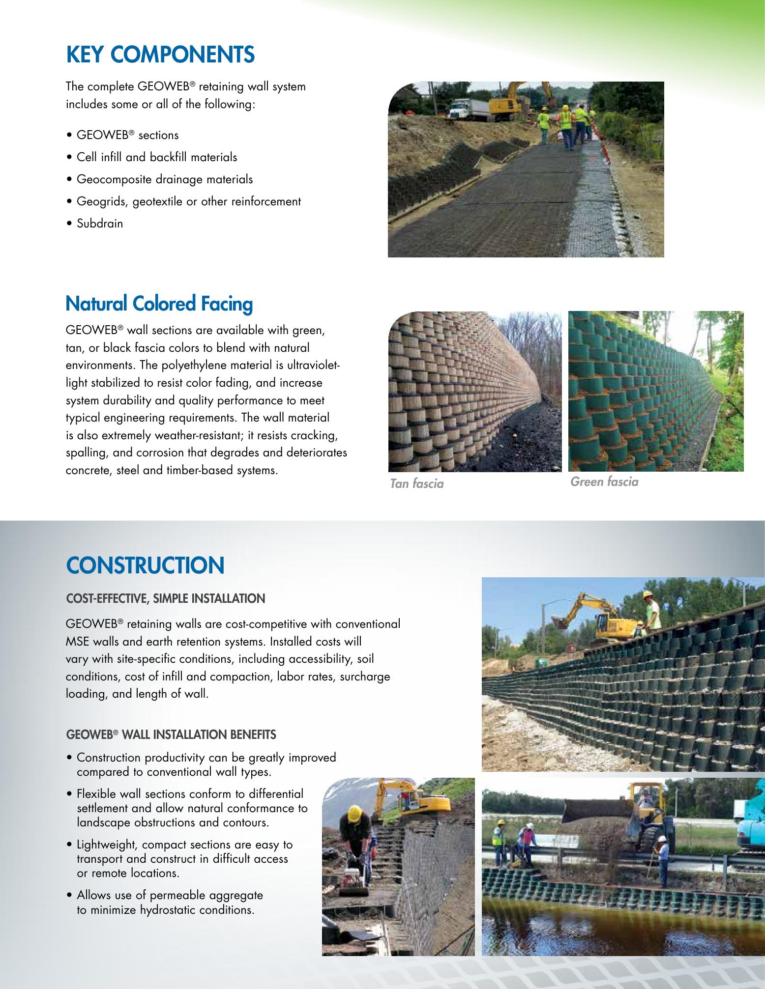 Presto Geosystems, Catalogs, Geoweb Retaining Walls | ARCAT