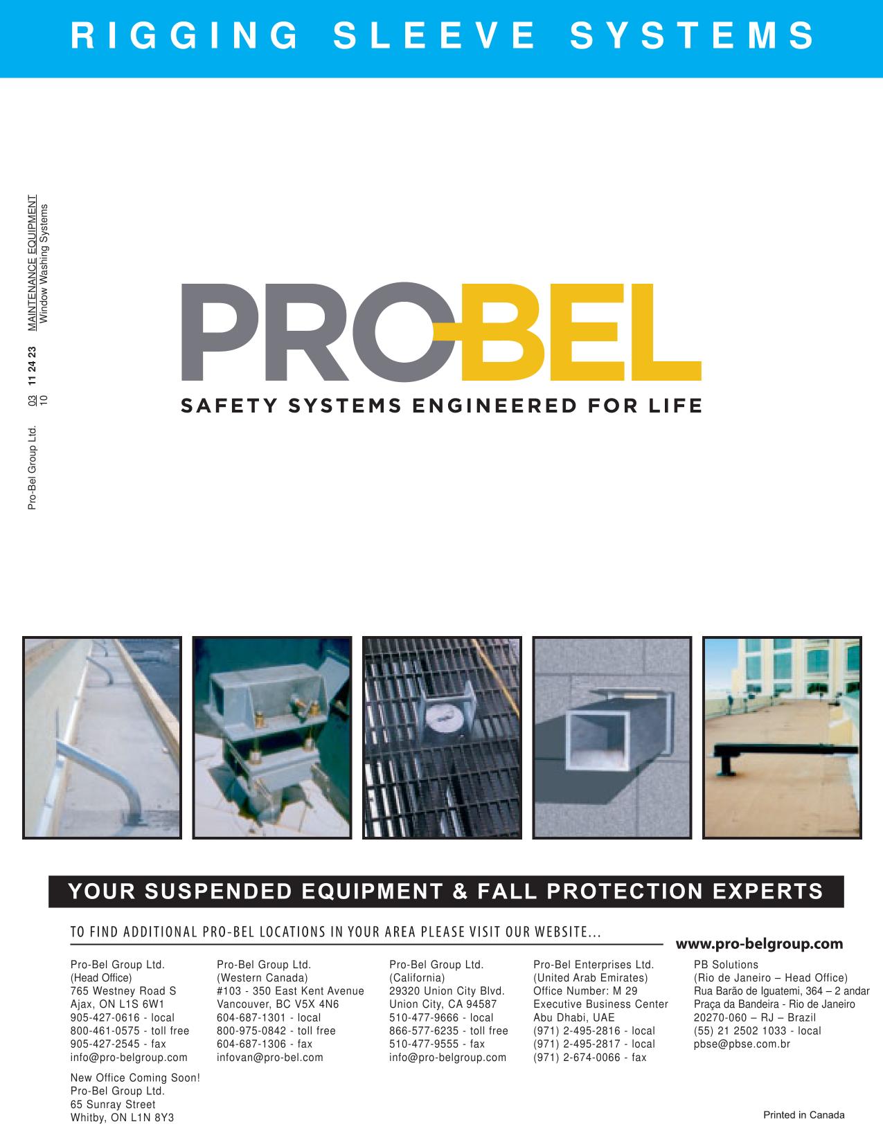 Pro-Bel Enterprises Limited, Catalogs, Rigging Sleeve Systems | ARCAT