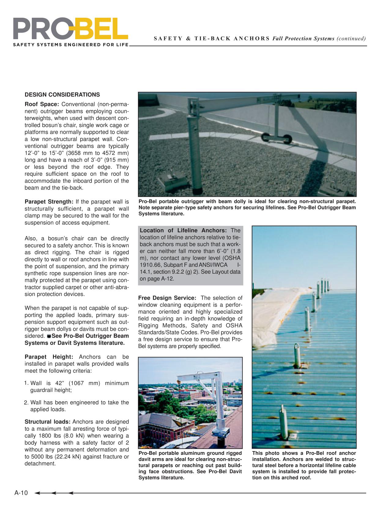 Pro-Bel Enterprises Limited, Catalogs, Safety & Tie-Back Anchors | ARCAT