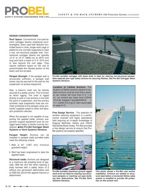 Pro-Bel Enterprises Limited, Catalogs, Safety & Tie-Back Anchors | ARCAT