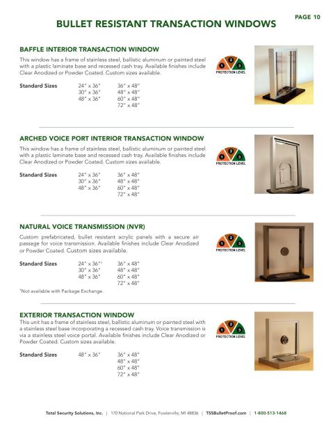 Total Security Solutions, Catalogs, Ballistic Resistant Protection | ARCAT