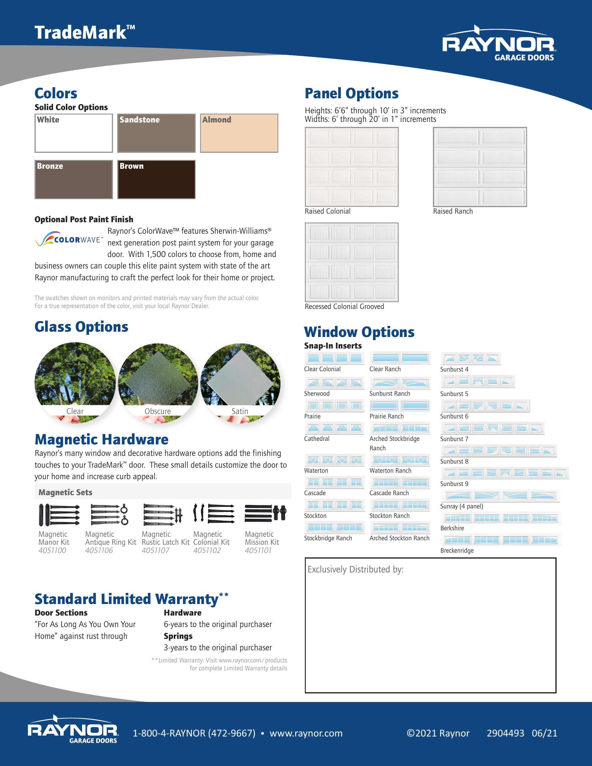 Raynor, Catalogs, Trademark | ARCAT
