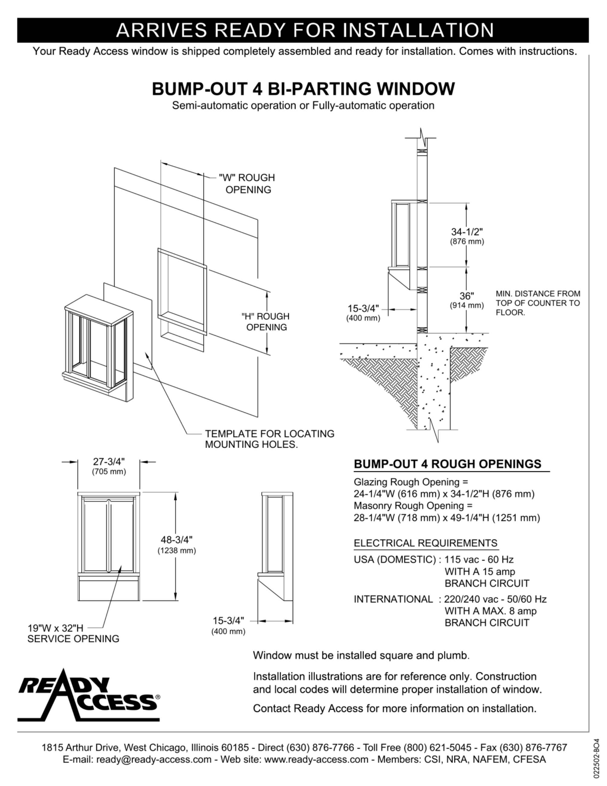Ready Access Drive-Thru Windows, Catalogs, Cut Sheets | ARCAT