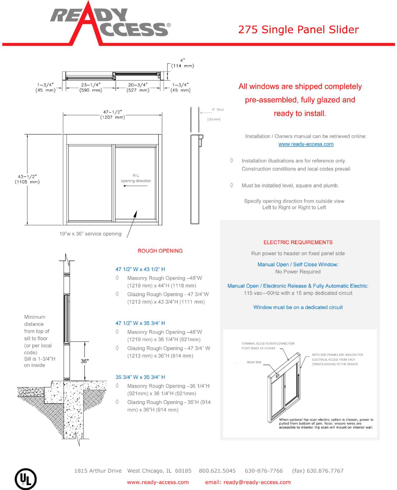 Ready Access Drive-Thru Windows, Catalogs, Cut Sheets | ARCAT