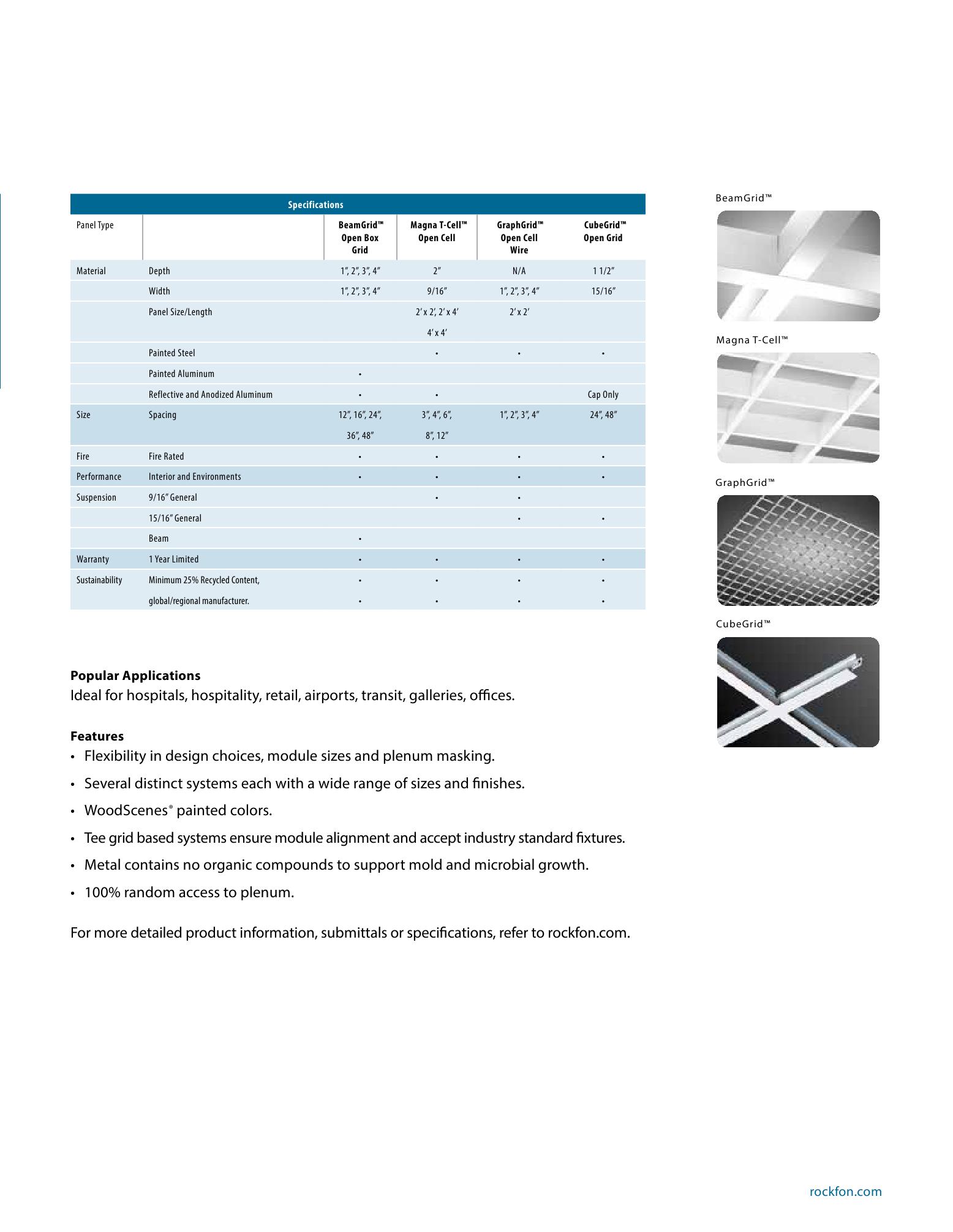 Rockfon, Catalogs, Rockfon Open Cell Metal Panels | ARCAT