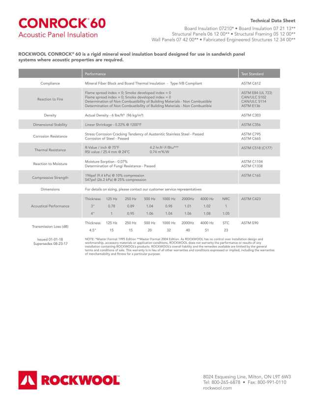 ROCKWOOL™, Catalogs, CONROCK 60 | ARCAT