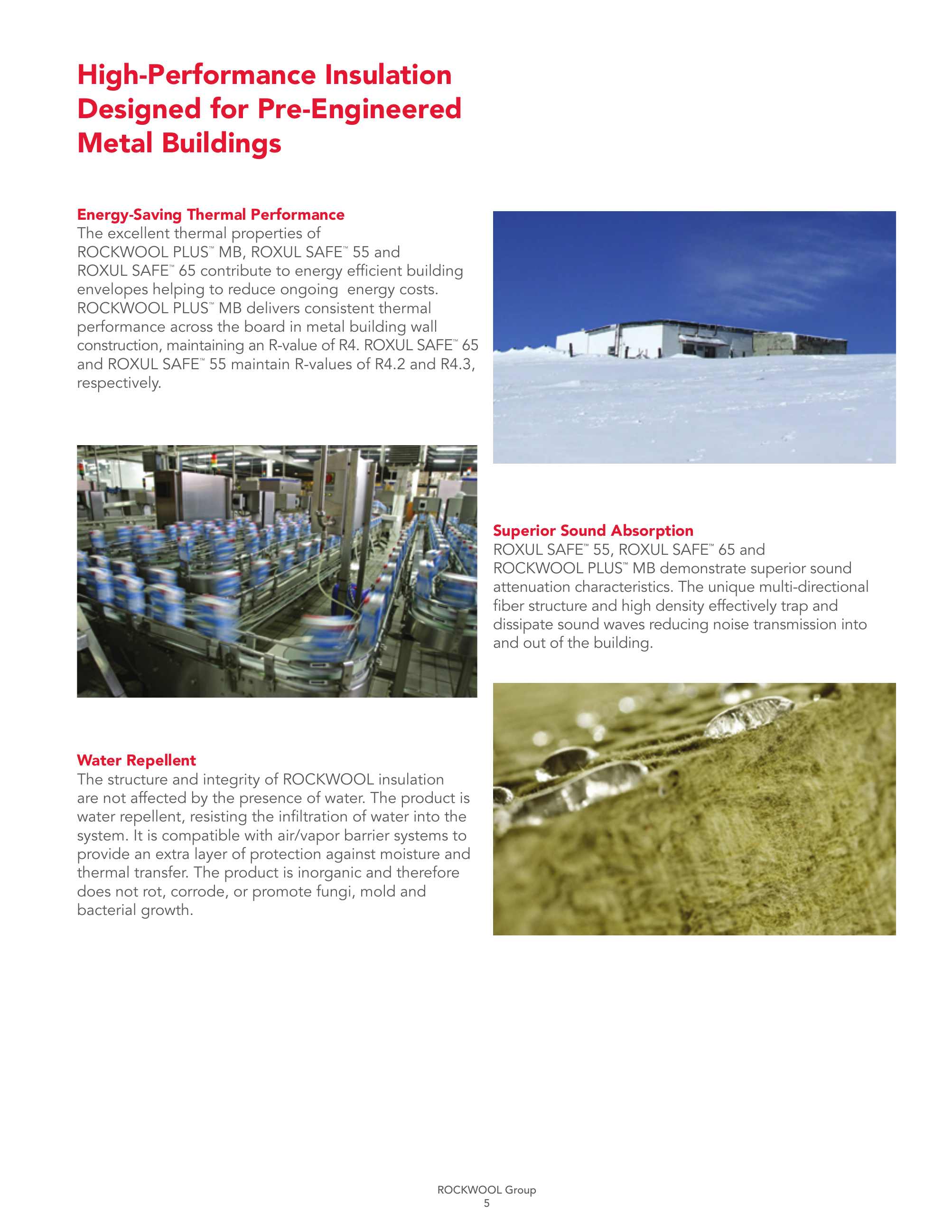 ROCKWOOL™, Catalogs, ROXUL Safe 55 & 56 and ROCKWOOL PLUS MB | ARCAT