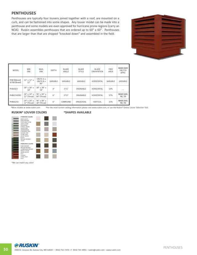 Ruskin Company, Catalogs, Architectural Louvers | ARCAT