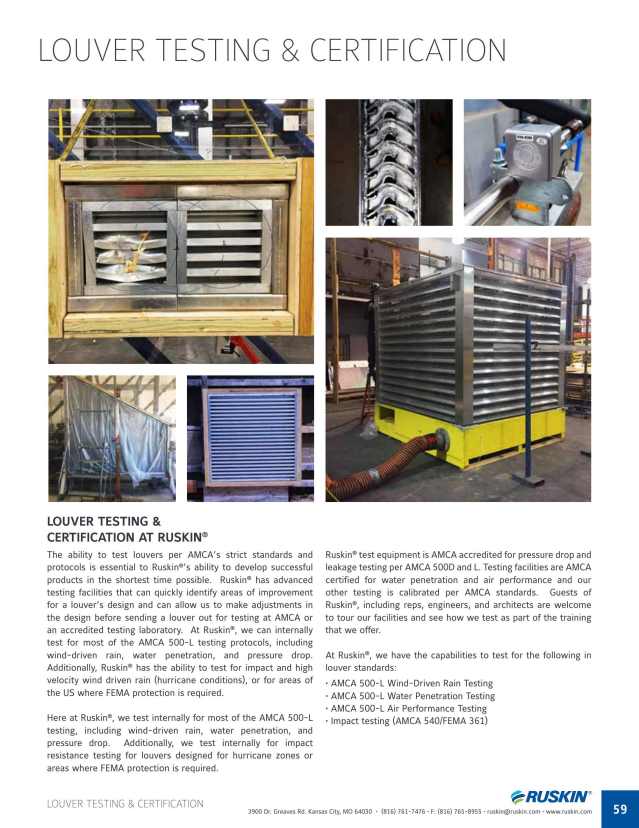 Ruskin Company, Catalogs, Architectural Louvers | ARCAT