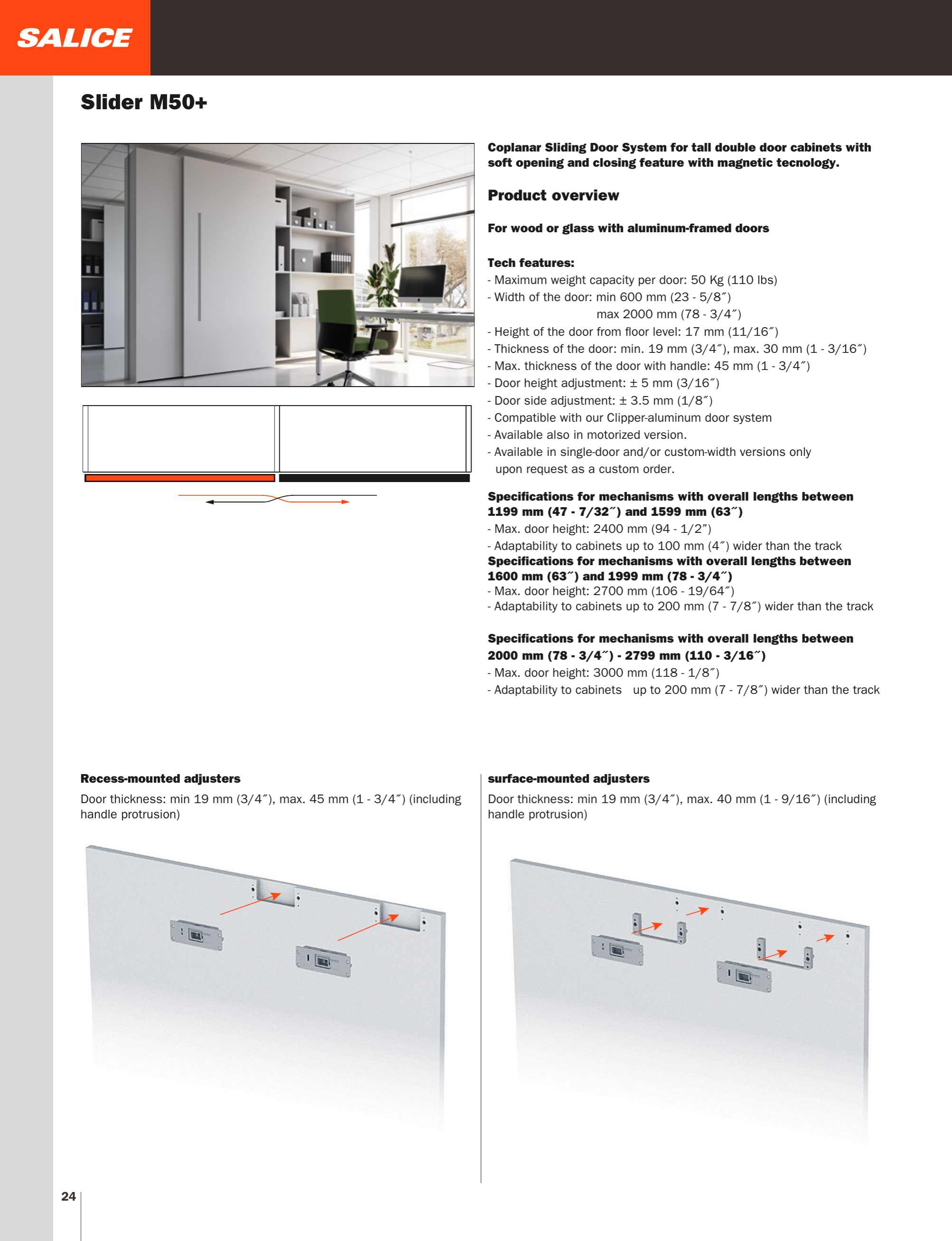 Salice America Inc., Catalogs, coplanarslidingdoorsystem new1223 | ARCAT