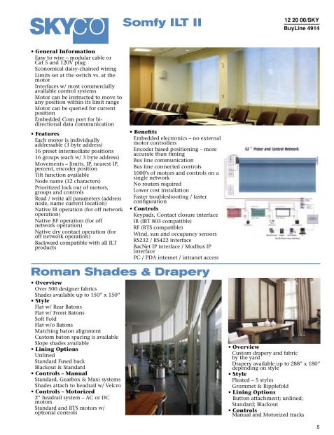 Skyco Shading Systems, Inc., Catalogs, Window Treatments | ARCAT