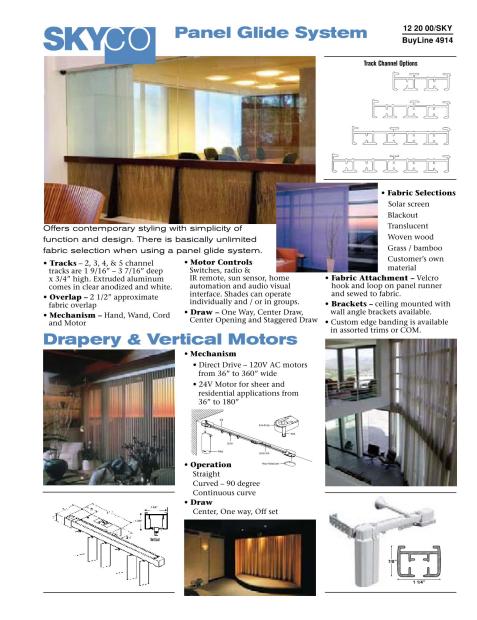 Skyco Shading Systems, Inc., Catalogs, Window Treatments | ARCAT