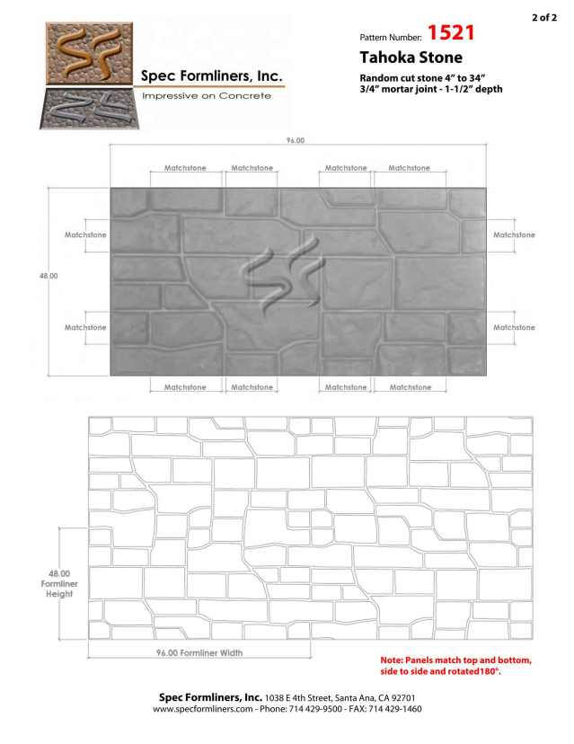 Spec Formliners, Inc., Catalogs, 1500s: Rock Patterns | ARCAT