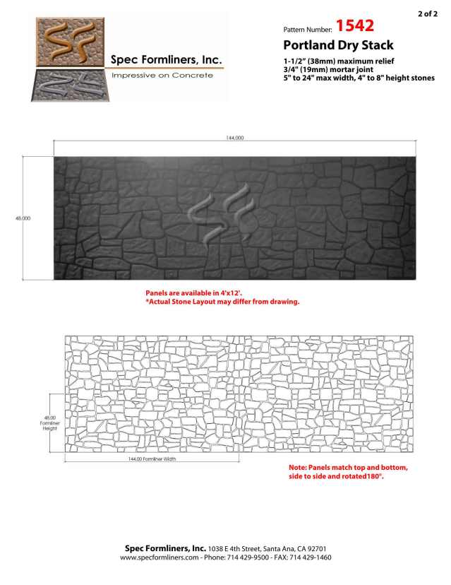 Spec Formliners, Inc., Catalogs, 1500s: Rock Patterns | ARCAT