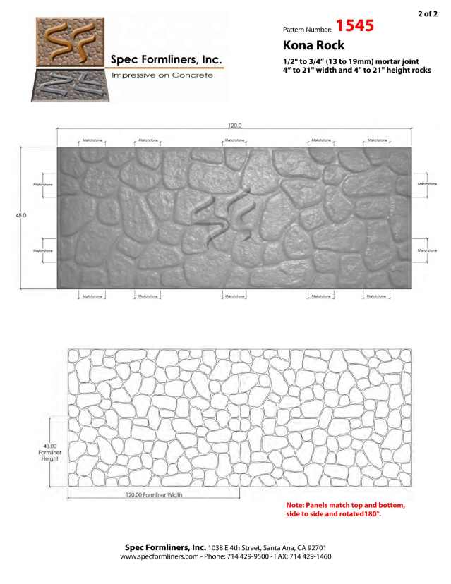 Spec Formliners, Inc., Catalogs, 1500s: Rock Patterns | ARCAT