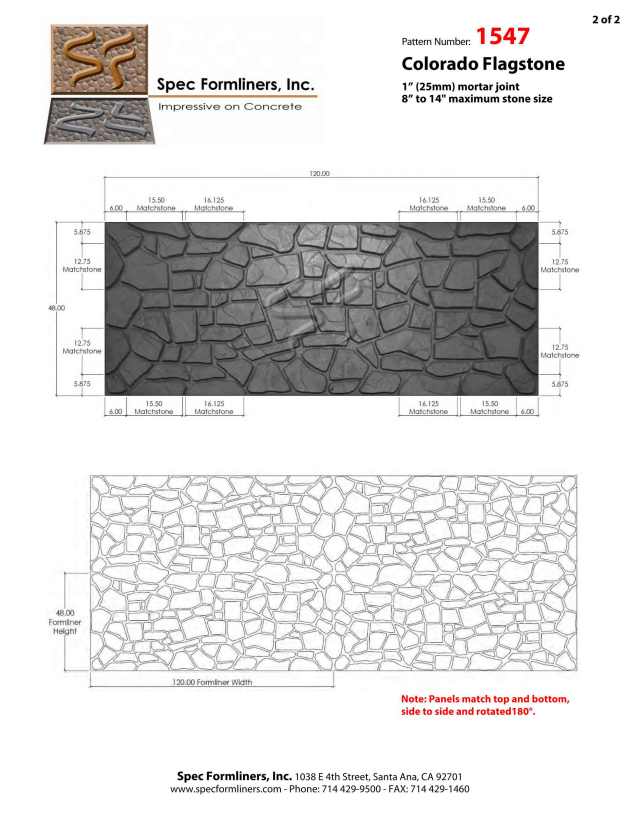 Spec Formliners, Inc., Catalogs, 1500s: Rock Patterns | ARCAT
