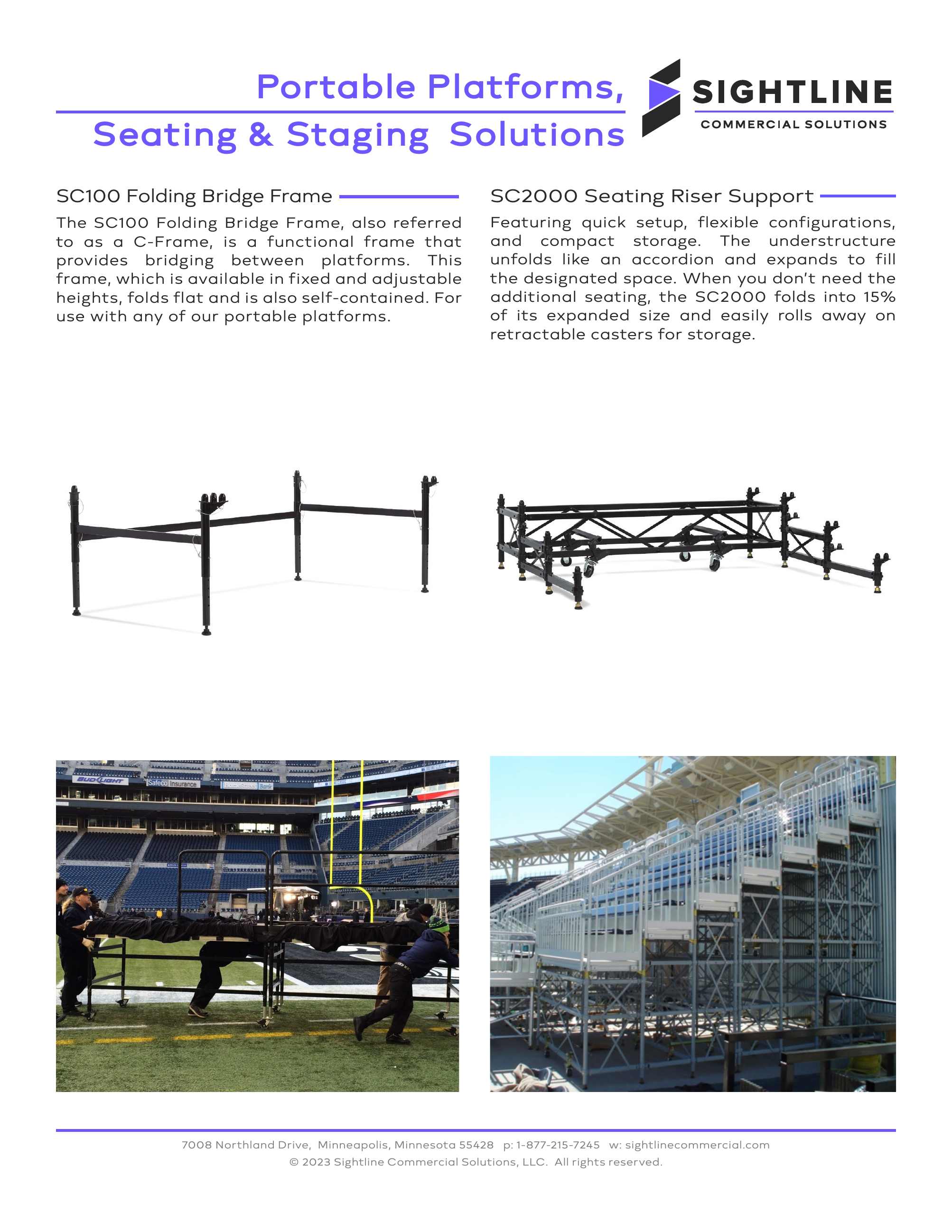 Sightline Commercial Solutions, Catalogs, Portable Platforms, Seating ...