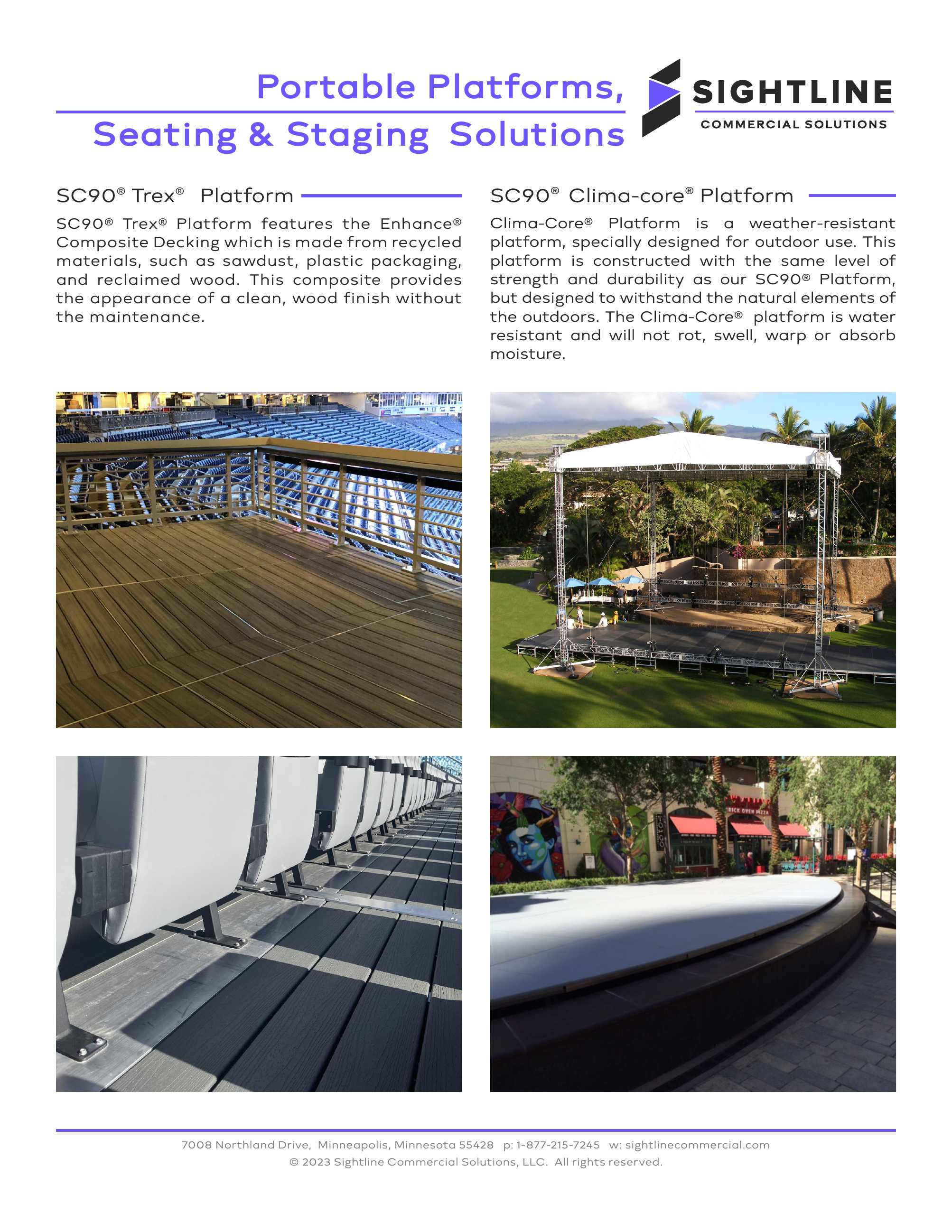 Sightline Commercial Solutions, Catalogs, Portable Platforms, Seating ...