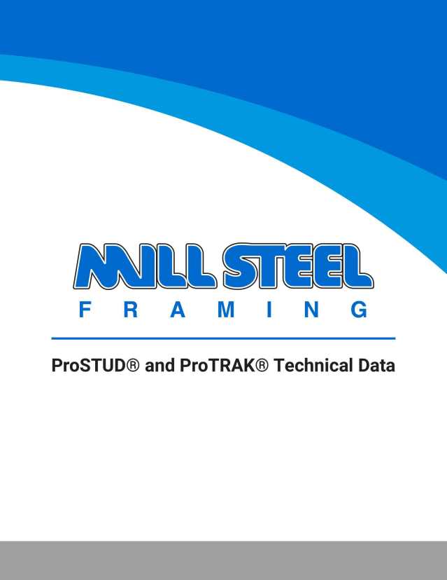 Mill Steel Framing, Catalogs, ProSTUD and ProTRAK Data | ARCAT