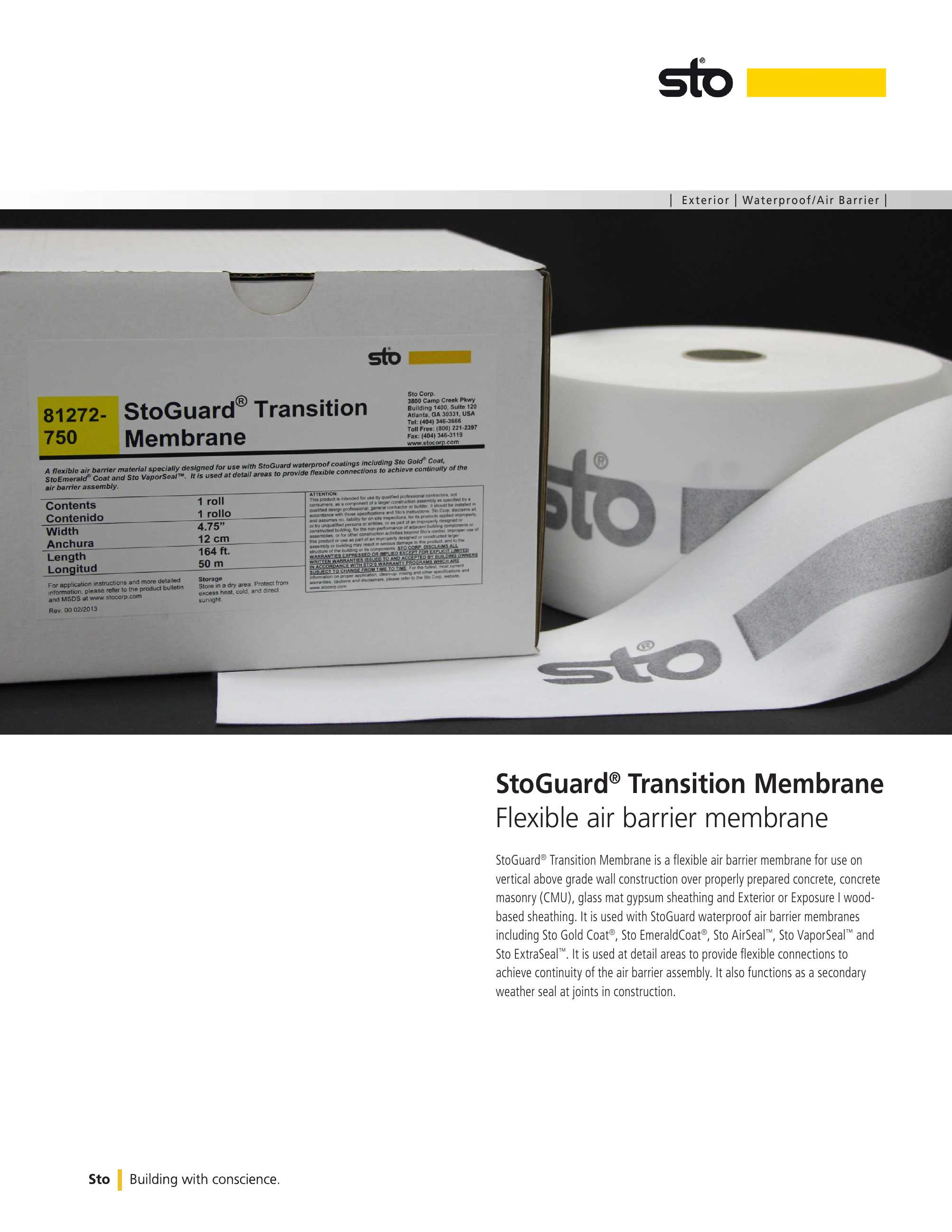 STO Corp., Catalogs, StoGuard Transition Membrane | ARCAT