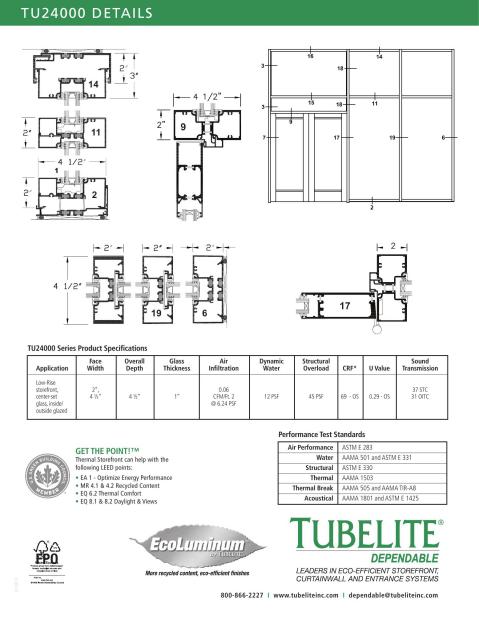 Tubelite Inc., Catalogs, TU24000 Series | ARCAT