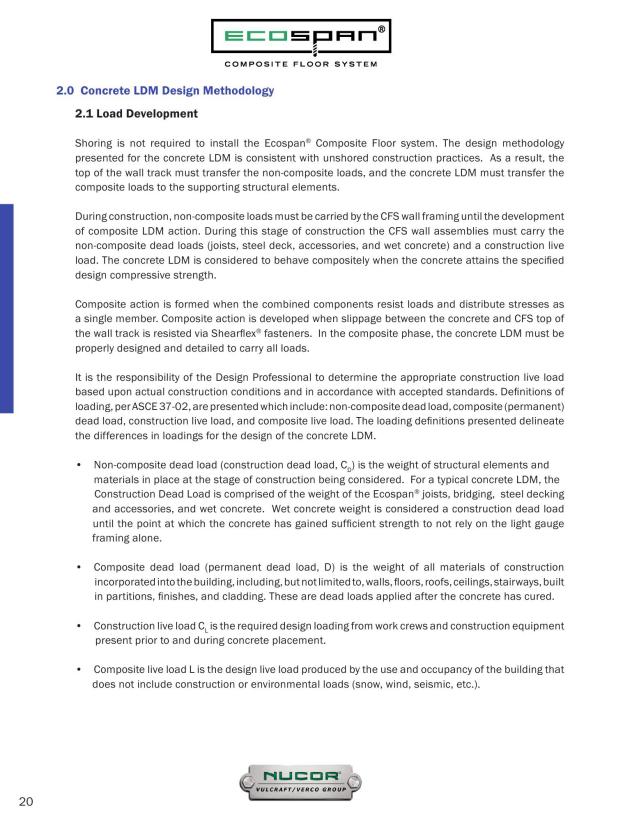 Vulcraft/Verco Group, Catalogs, Ecospan Concrete LDM Design Guide | ARCAT