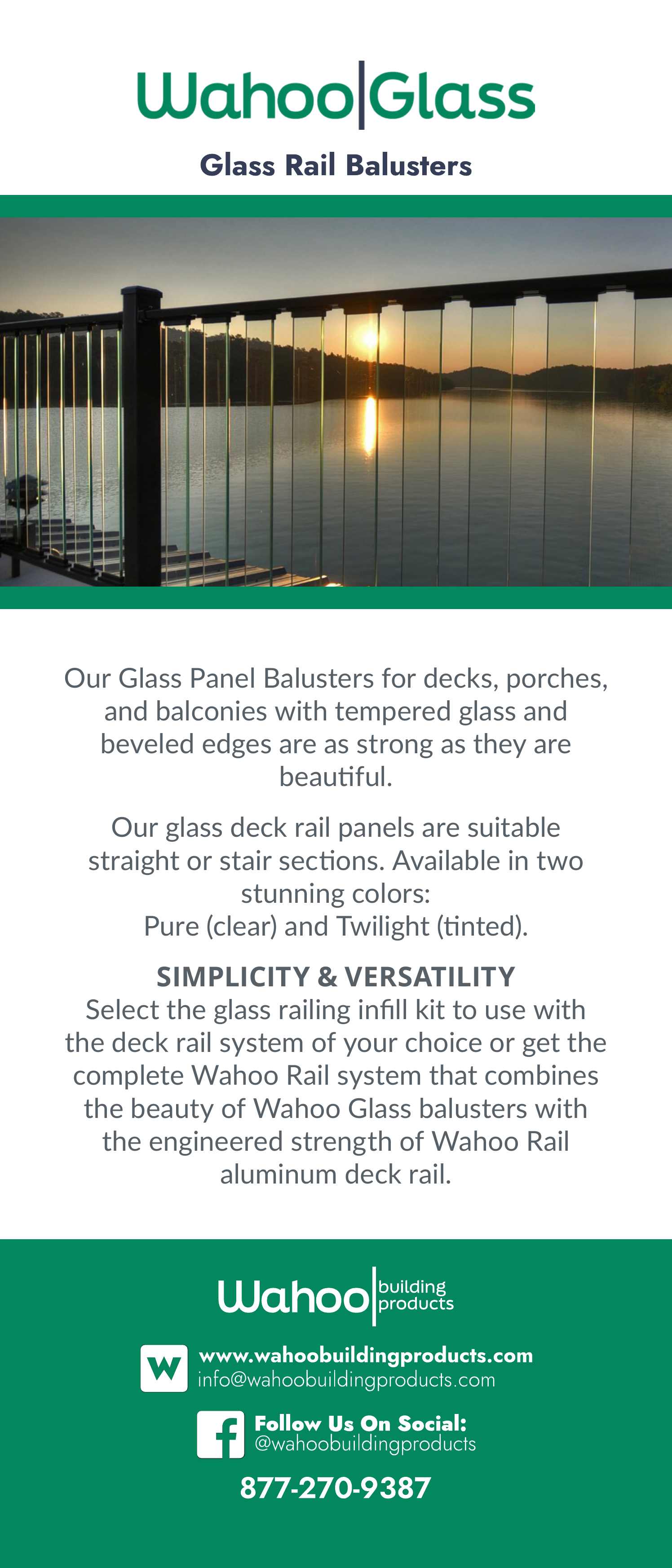 Wahoo Building Products, Catalogs, Wahoo Glass Rack Card | ARCAT