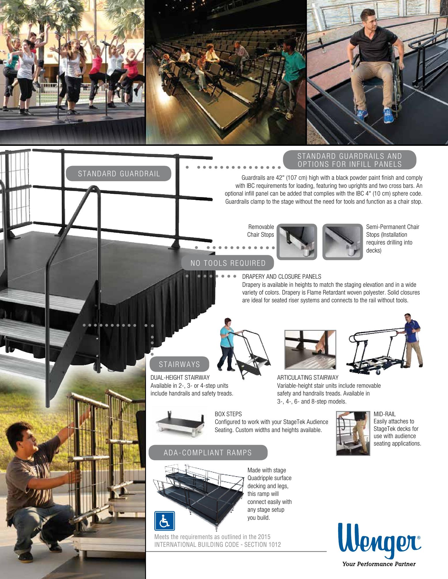 Wenger Corporation, JR Clancy and GearBoss, Catalogs, StageTek Staging ...