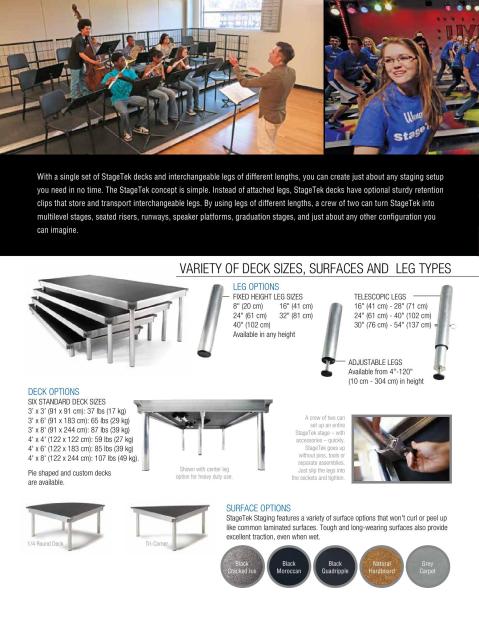 Wenger Corporation, JR Clancy and GearBoss, Catalogs, StageTek Staging ...