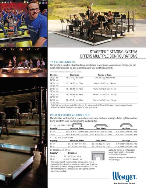 Wenger Corporation, JR Clancy and GearBoss, Catalogs, StageTek Staging ...